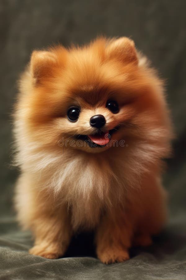 Portrait of Cute Pomeranian Dog, Created Using Generative Ai Technology ...