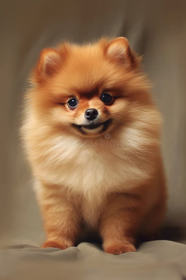 Portrait of Cute Pomeranian Dog, Created Using Generative Ai Technology ...