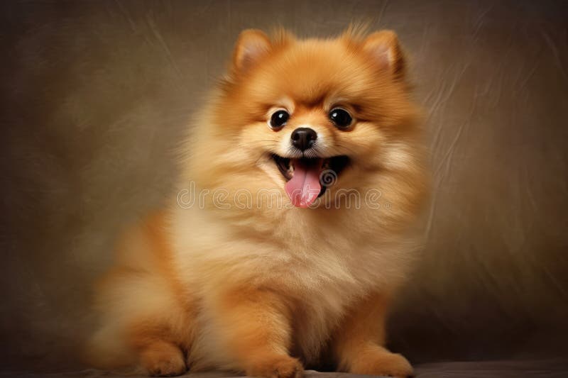 Portrait of Cute Pomeranian Dog, Created Using Generative Ai Technology ...