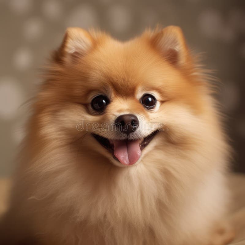 Portrait of Cute Pomeranian Dog, Created Using Generative Ai Technology ...