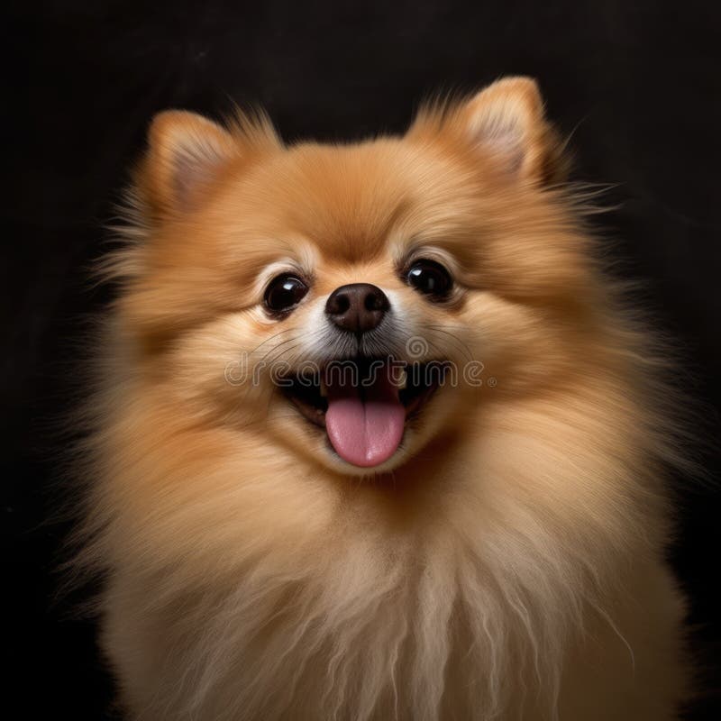 Portrait of Cute Pomeranian Dog, Created Using Generative Ai Technology ...