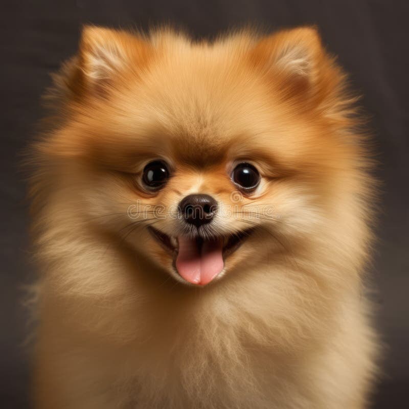 Portrait of Cute Pomeranian Dog, Created Using Generative Ai Technology ...