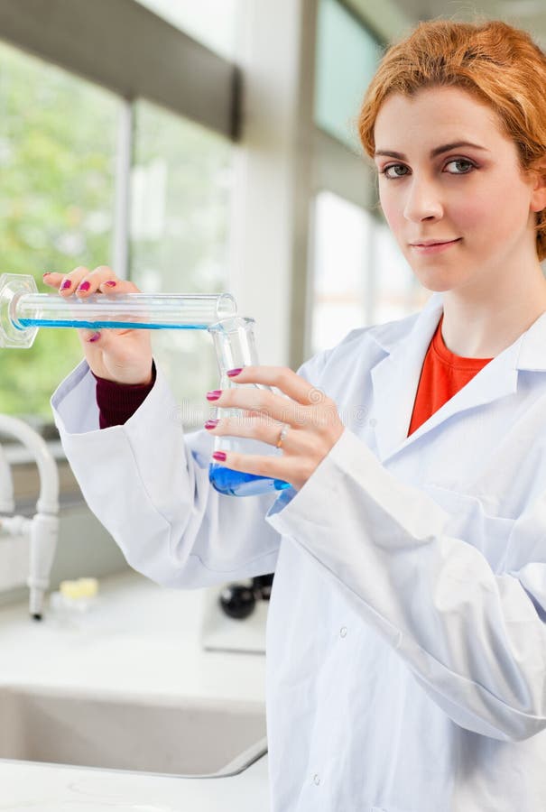 Cute Scientist Showing the Equations Stock Image - Image of portrait ...