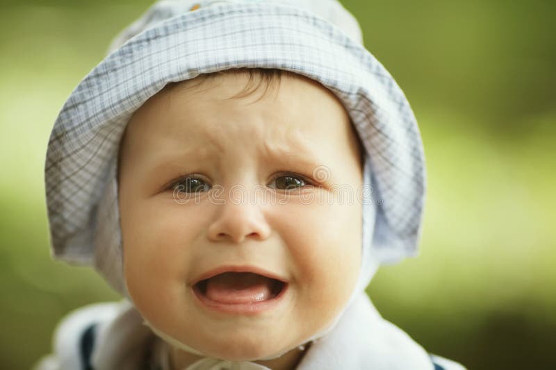 Portrait of Cute Screaming Boy Stock Photo - Image of alone, anger ...