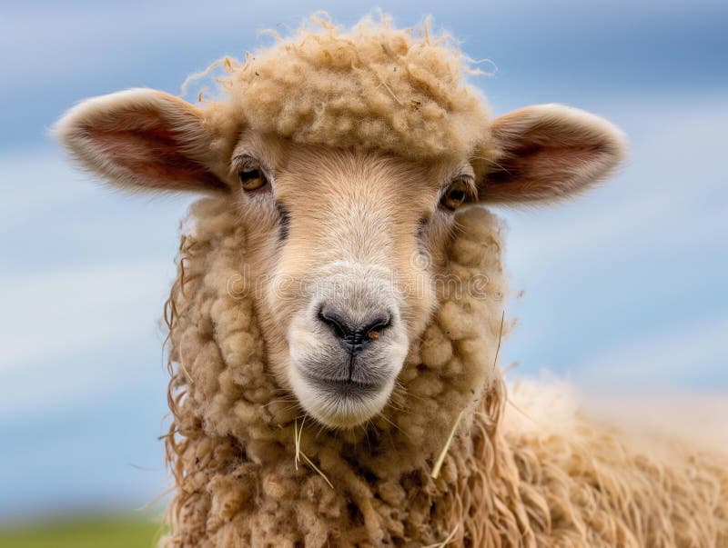 Portrait of cute sheep stock image. Image of pets, amusing - 315553291
