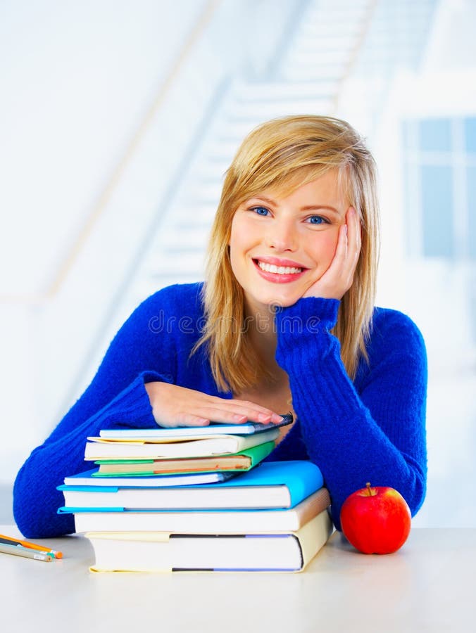 Portrait of cute student stock photo. Image of confident - 3644386