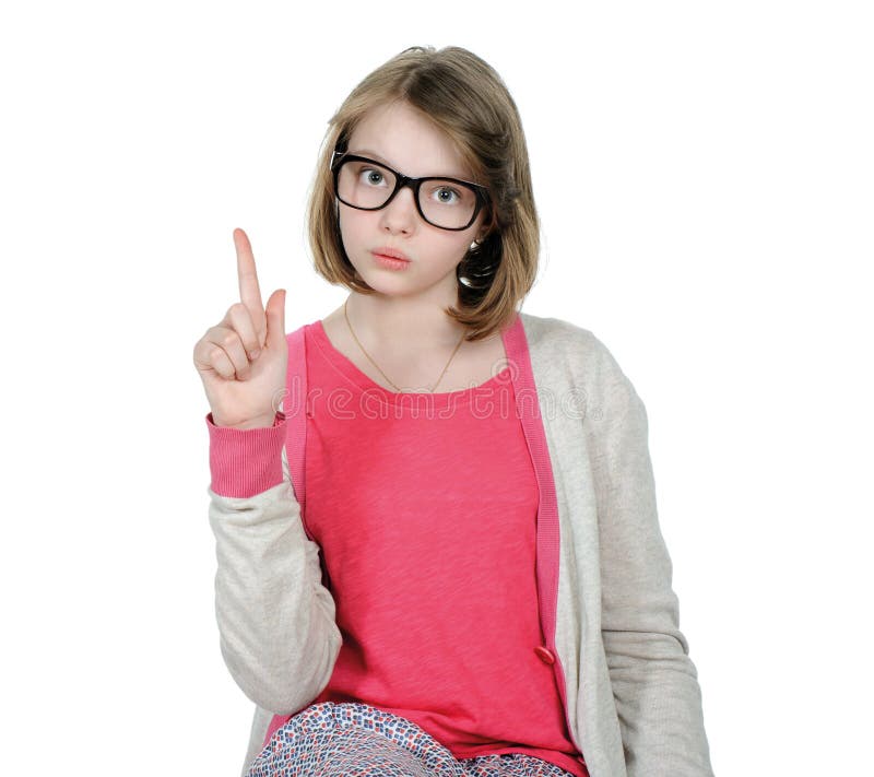 Portrait of a Cute 8 Year Old Girl Stock Image - Image of portrait ...