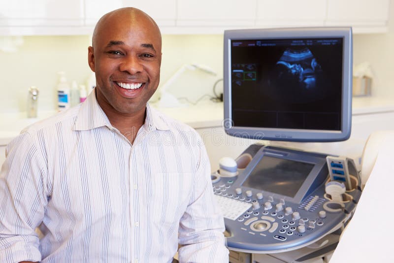 Portrait of 4D Ultrasound Scanning Machine Operator Stock Photo - Image ...
