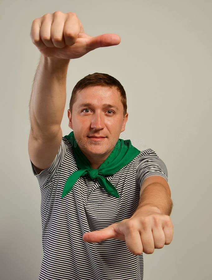 Portrait D'un Homme Avec Le Visage Expressif Image stock - Image of ...