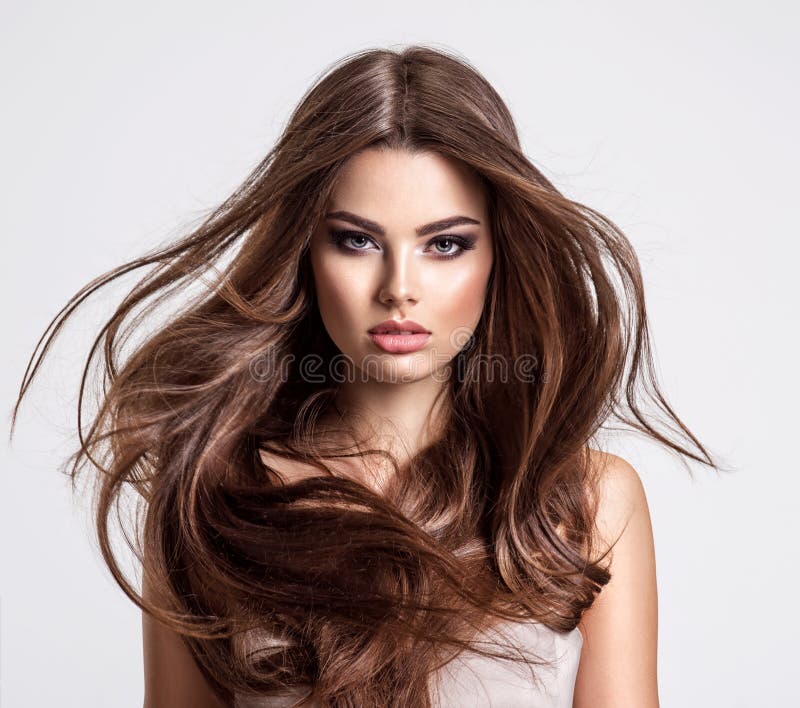 Portrait Dune Belle Femme Aux Cheveux Longs Photo Stock Image Du