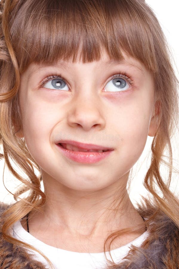 Portrait Dune Fille De Chatte Photo Stock Image Du Mignon Bonheur