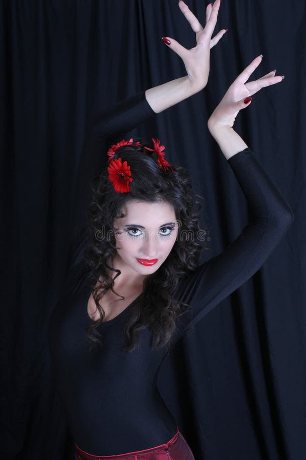 Portrait of dancing woman stock photo. Image of spain - 15064228
