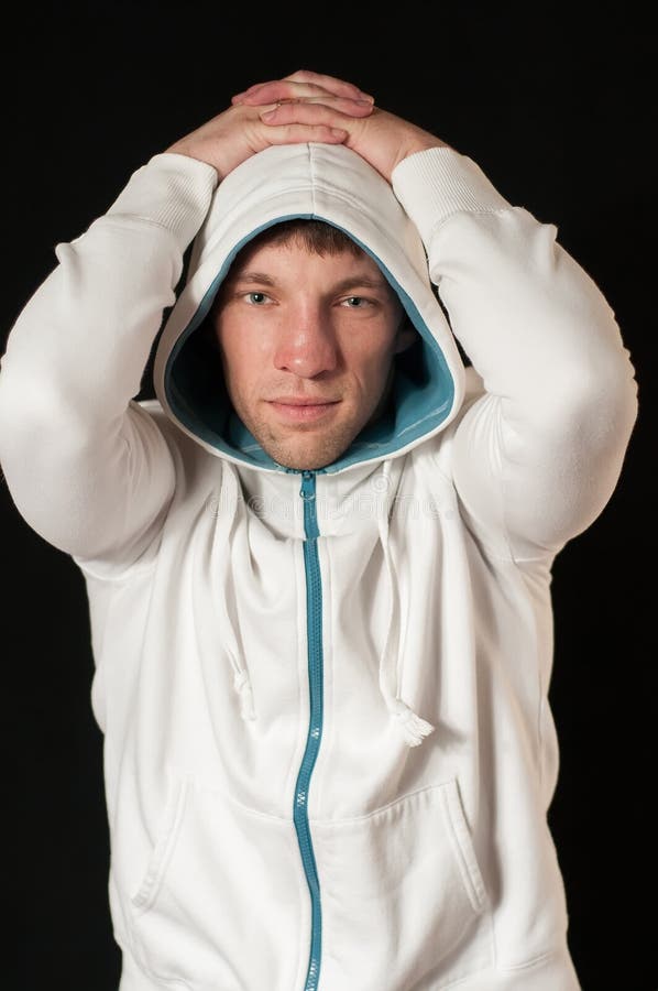 Portrait De L'homme Dans Le Capot Image stock - Image du masculin ...