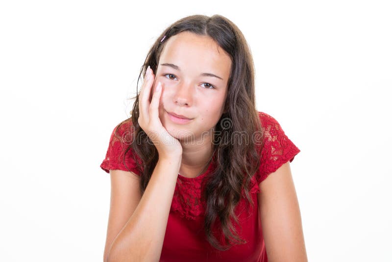 Grosse Photo Dune Jeune Adolescente Souriante Et éclatante De Rire En