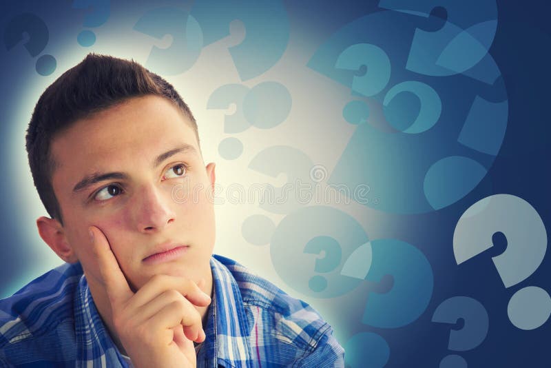 Adolescent Pensant Quoi Choisir Entre OUI Et NON Image stock - Image du ...