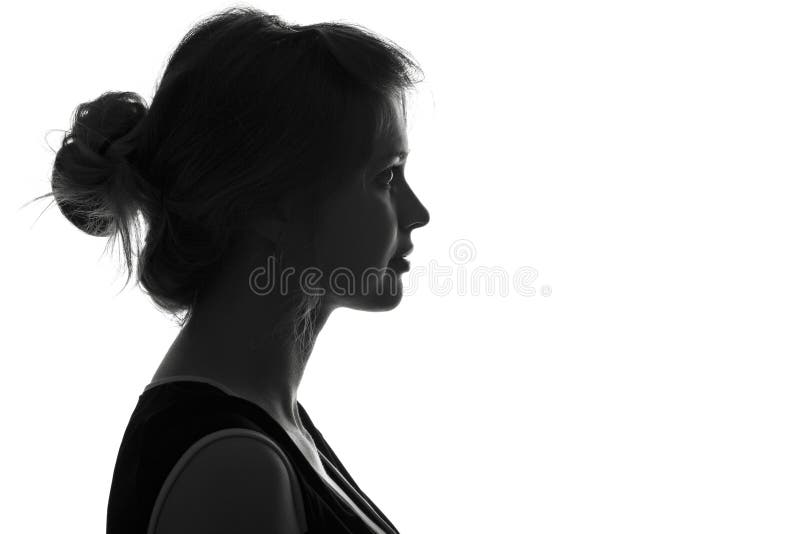 Portrait De Mode De Silhouette D'une Femme Photo stock - Image du réel ...