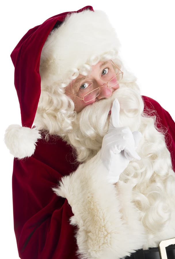 Santa shush photo stock. Image du costume, noel, signe - 11911210