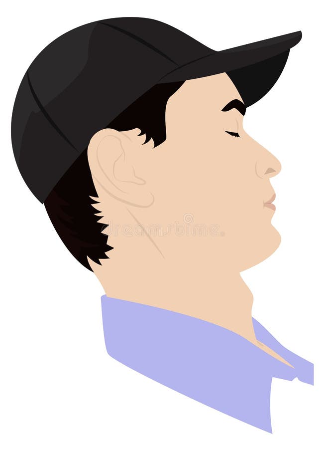 Portrait De Somnoler D'homme Illustration de Vecteur - Illustration du ...