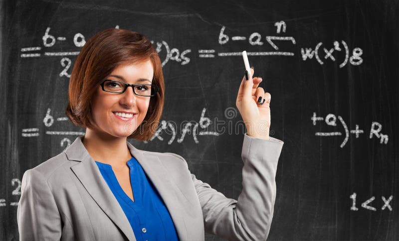 Portrait De Sourire De Professeur Image stock - Image du heureux, fond ...