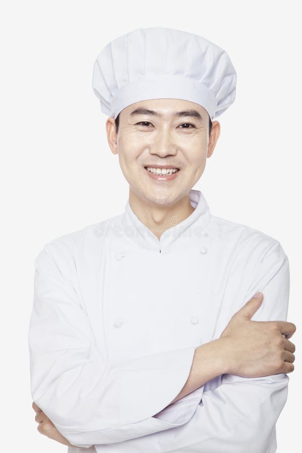 Chef Préparant Une Salade, Prise De Vue En Studio Photo stock - Image ...