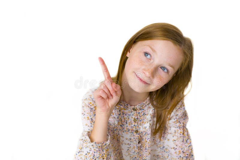 Portrait De Studio De Fille Attirante De Onze Ans Image stock - Image ...