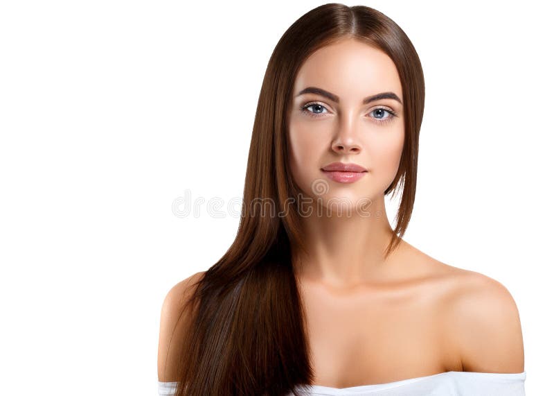 Portrait De Visage De Fille De Beauté Beau Modèle Woman De Station