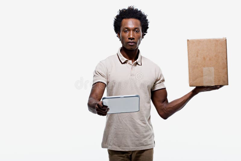 Portrait Of Delivery Driver With Flowers Stock Image - Image of ...