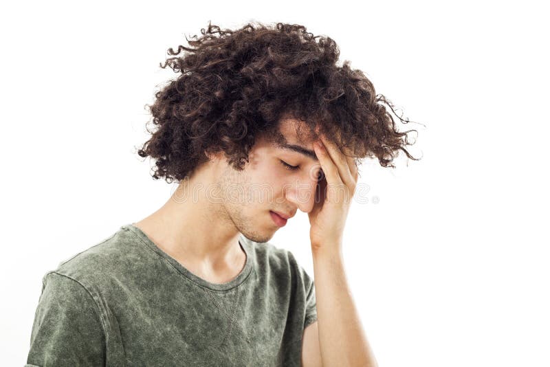 Portrait of a Depressed Young Man Stock Photo - Image of frustrated ...