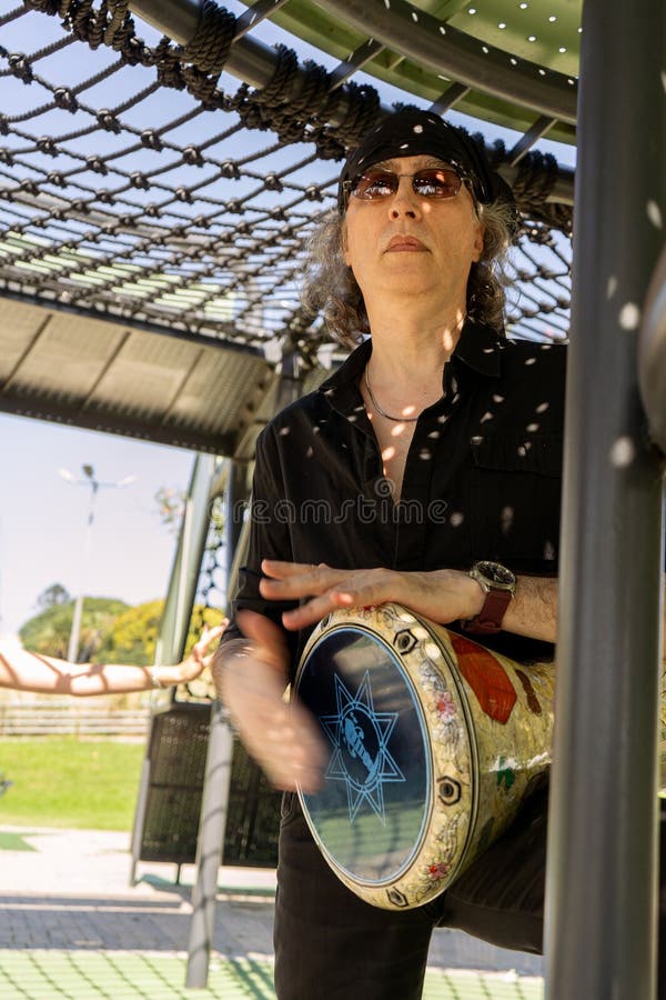 Portrait of a Derbakist Playing His Derbake or Darbuka Stock Photo ...