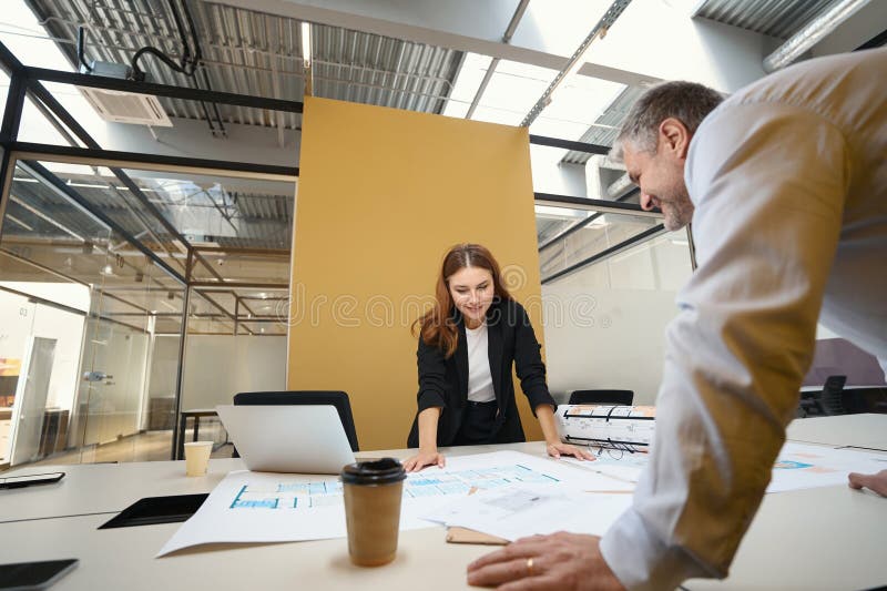 Portrait of Designers Discuss in the Office Stock Photo - Image of ...
