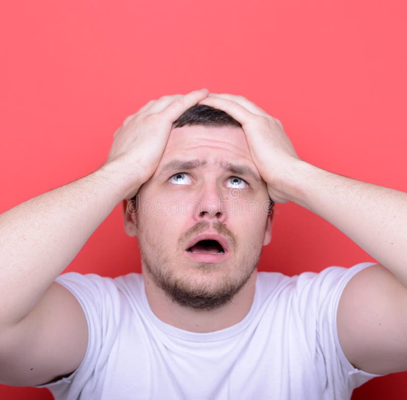 Portrait of desperate man stock photo. Image of attractive - 42367304