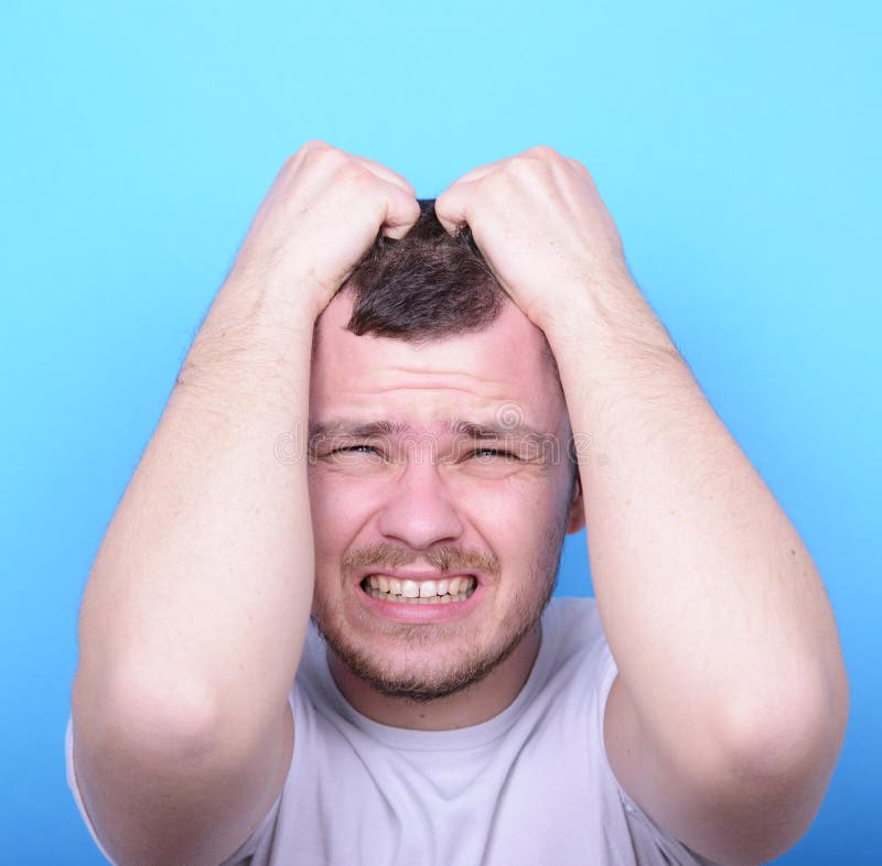 Portrait of desperate man stock image. Image of humor - 42367373