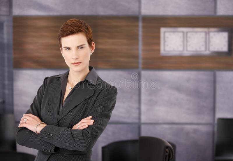 Determined businesswoman stock image. Image of lady, skyscraper - 1947961