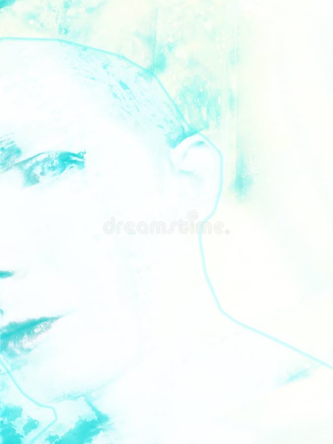 Portrait, Digital Collage and Special Processing. Face Glimpse.Very ...