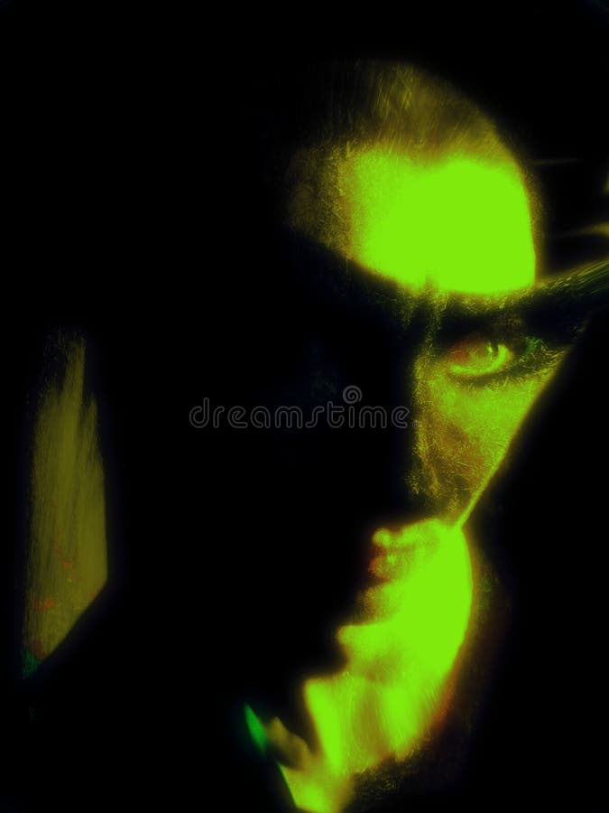 Portrait, Digital Collage and Special Processing. Face. Guy in Mask ...