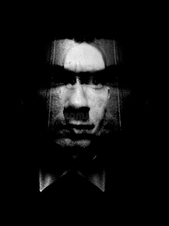 Portrait, Digital Collage and Special Processing. Man Face. Very Weird ...