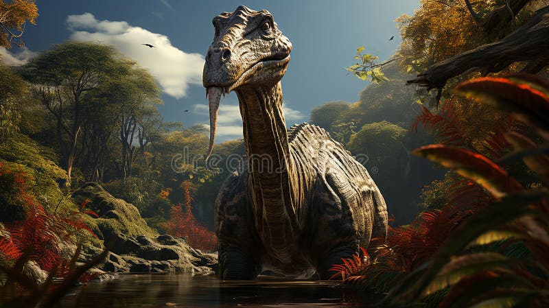 Portrait of a dinosaur stock illustration. Illustration of isolated ...