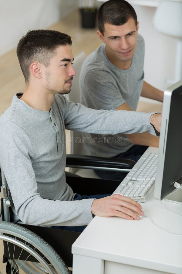 Portrait disabled man stock photo. Image of spectacles - 281776928