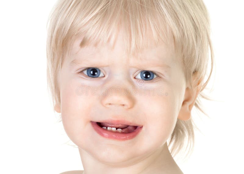 Portrait of Disaffected Baby Stock Photo - Image of illness, despair ...