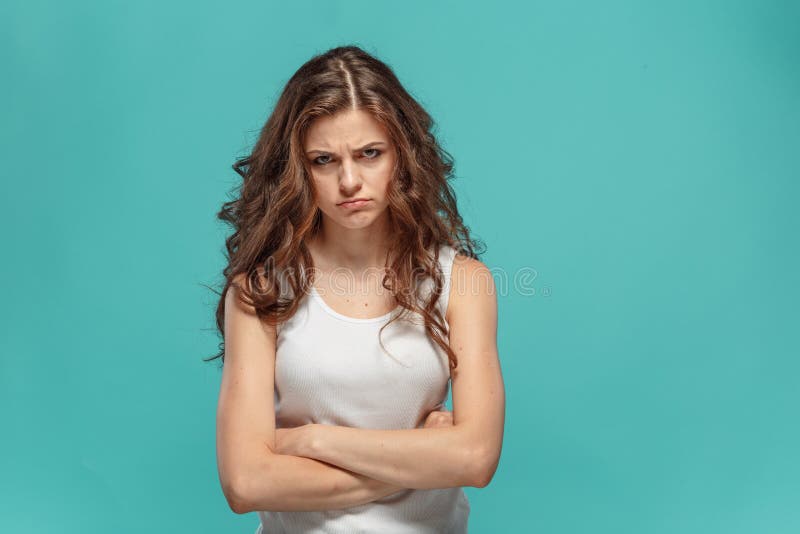 The Portrait of Disaffected Woman Stock Image - Image of facial ...