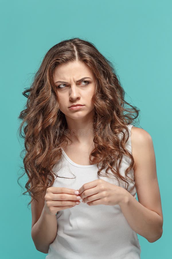 The Portrait of Disaffected Woman Stock Image - Image of grimace ...