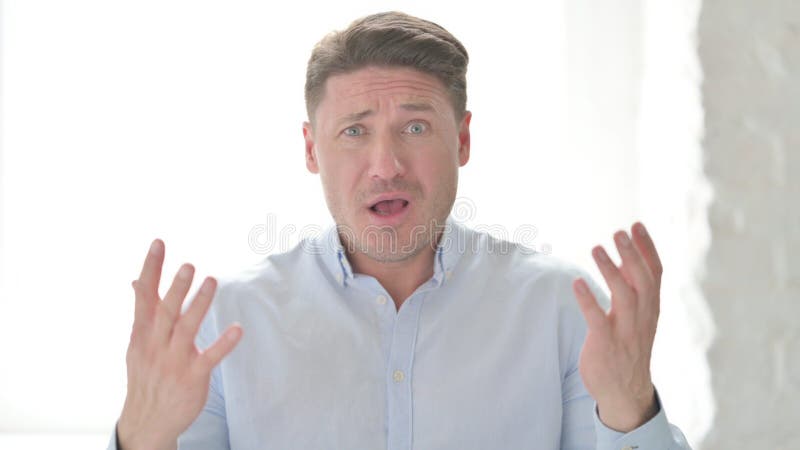 Portrait of Disappointed Man Reacting To Loss Stock Image - Image of ...