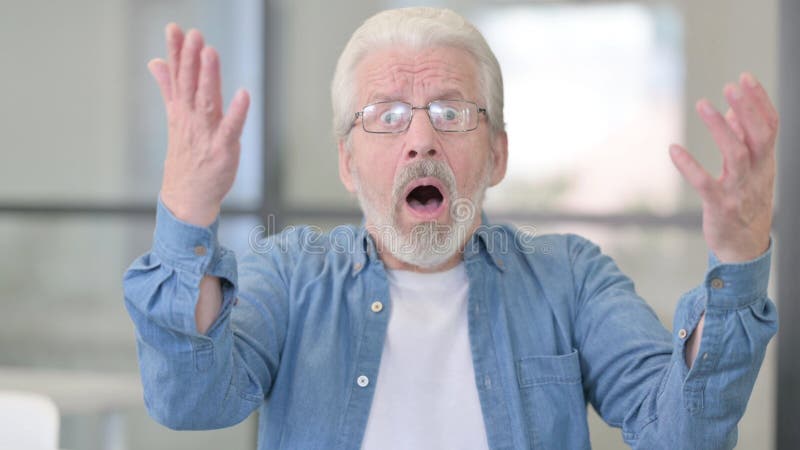 Portrait of Disappointed Senior Old Man Reacting Loss Stock Photo ...
