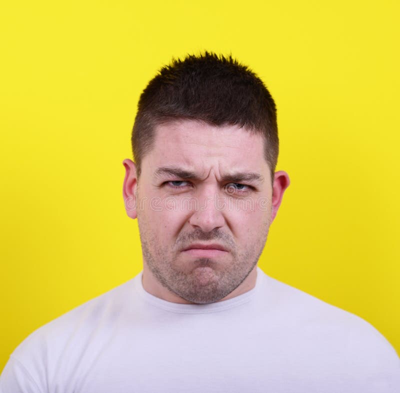 Portrait of disgusted man stock image. Image of confused - 42376475