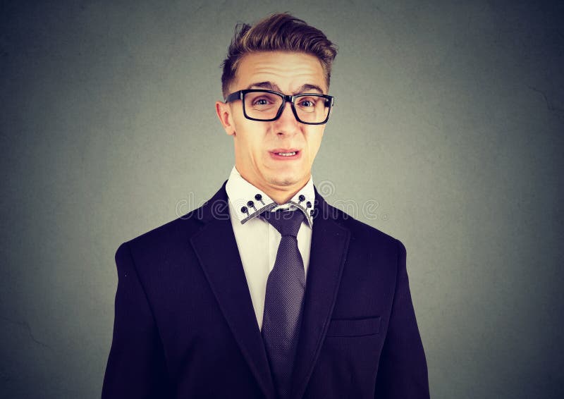 Portrait of a Disgusted Man Stock Image - Image of fright, male: 103178833