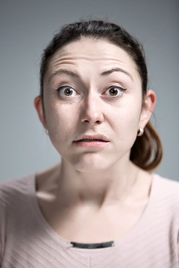 Portrait of Disgusted Woman Stock Photo - Image of disgusted, gray ...