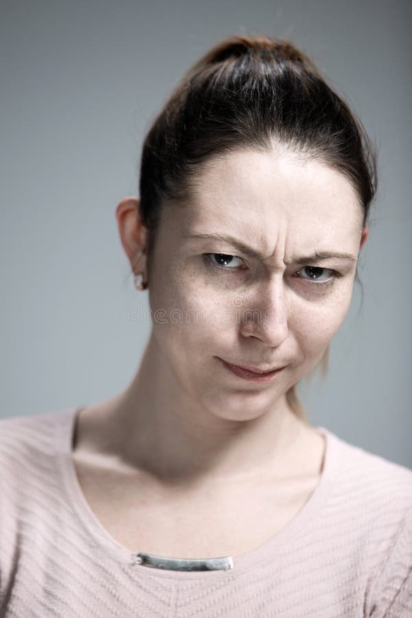 Portrait of Disgusted Woman Stock Image - Image of doubt, adult: 67967297