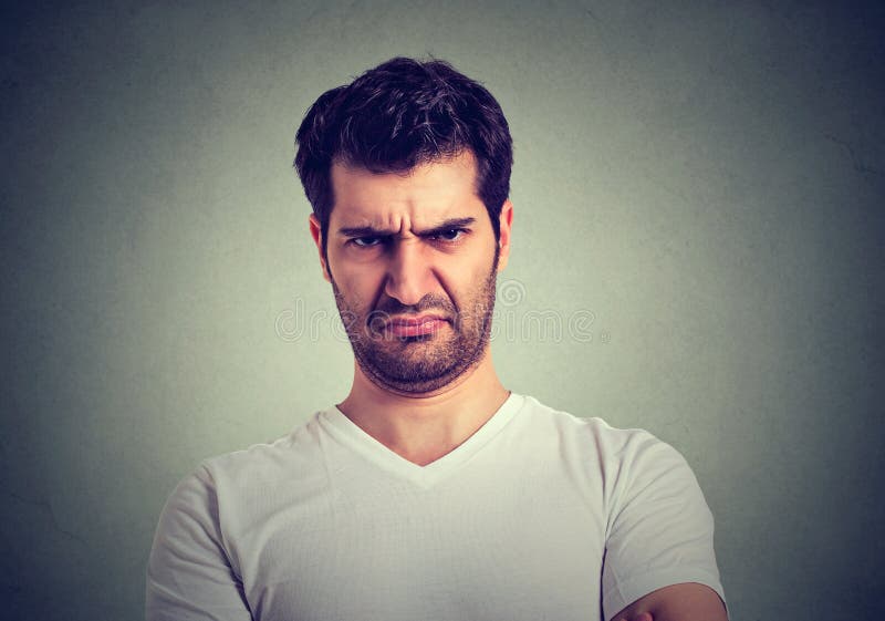 Man with an Angry or Disgusted Look on His Face Stock Photo - Image of ...