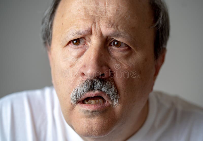 Portrait Disorientated Confused Old Man Suffering Alzheimer Stock ... Portrait Disorientated Confused Old Man Suffering Alzheimer Stock ...