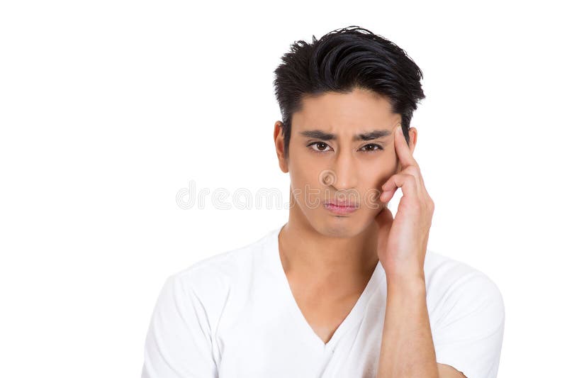 Portrait of a Displeased Angry Man Looking at Camera Stock Photo ...